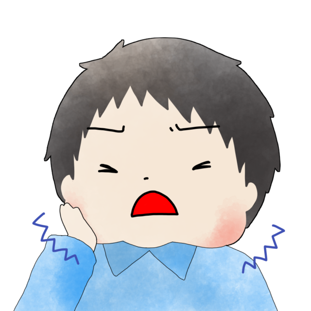 おたふく風邪の子供のイラスト