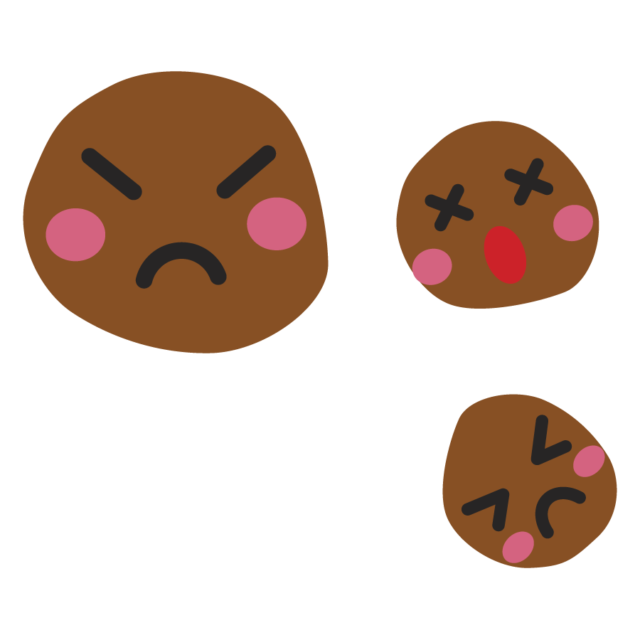 下痢うんちのかわいいイラスト画像素材（無料、フリー）