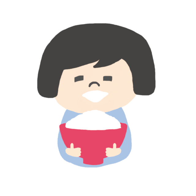 おわんの持ち方のイラスト画像素材（無料 フリー）
